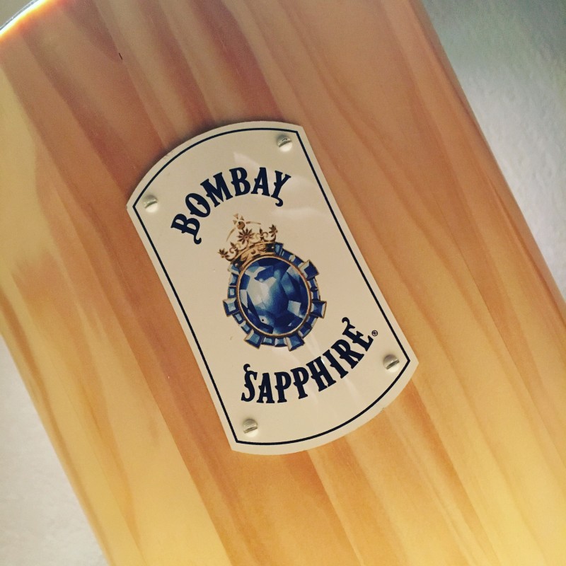 Bottle Bucket Bombay Sapphire wooden