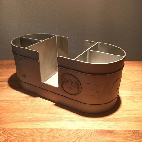 Caddy bar Bacardi in stainless steel