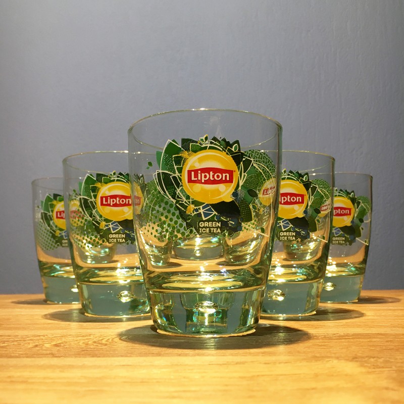 Glass Lipton Ice-Tea Green tumbler
