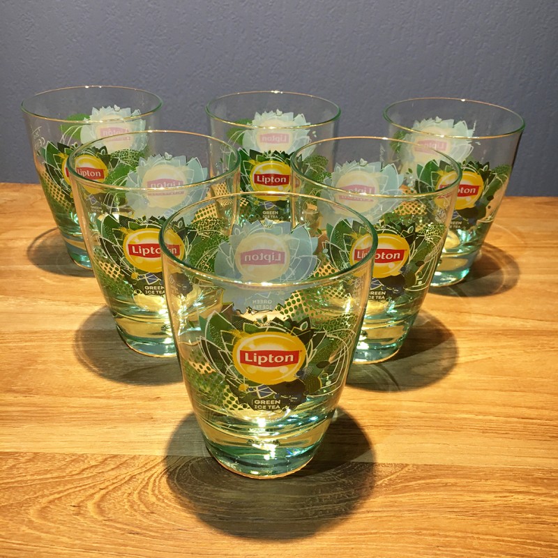 Verre Lipton Ice-tea green tumbler