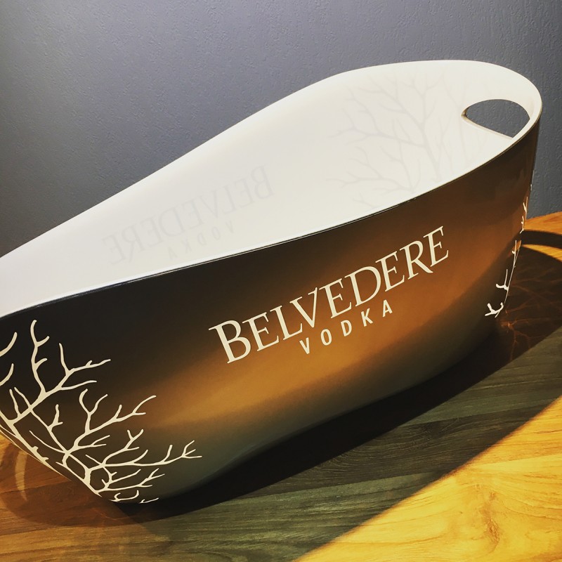 Bottle & Ice bucket Belvedere vodka silver 4b
