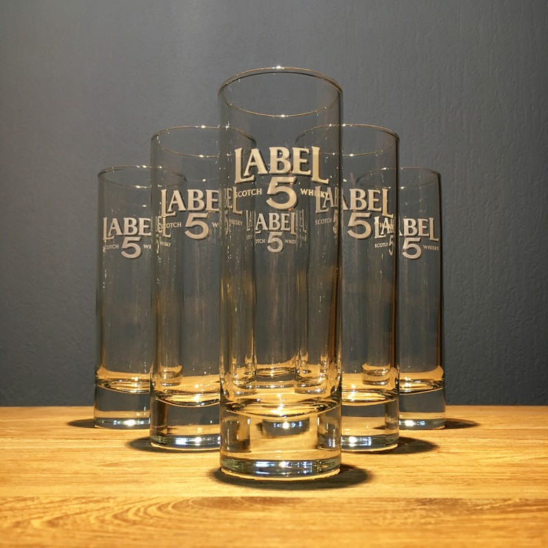 Glass Label 5 long drink 22cl model 2