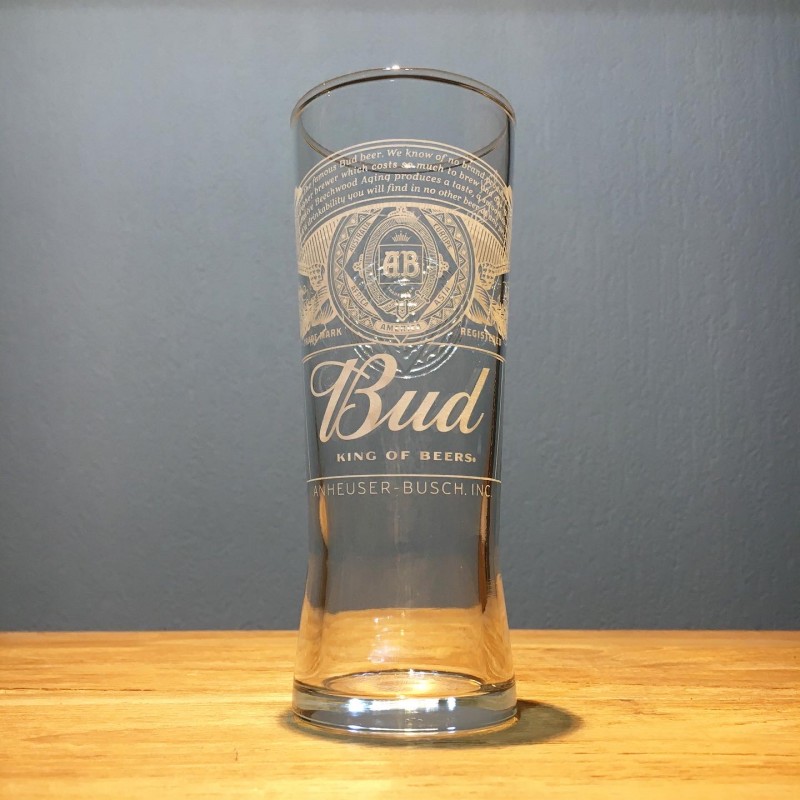 Set 6 glazen bier Bud 25cl + Pitcher