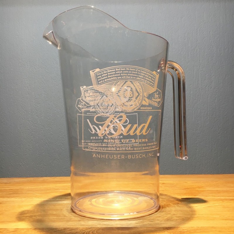 Set 6 glazen bier Bud 25cl + Pitcher