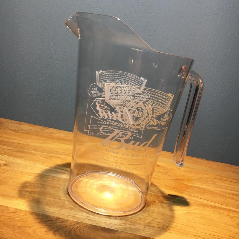 Set 6 glazen bier Bud 25cl + Pitcher