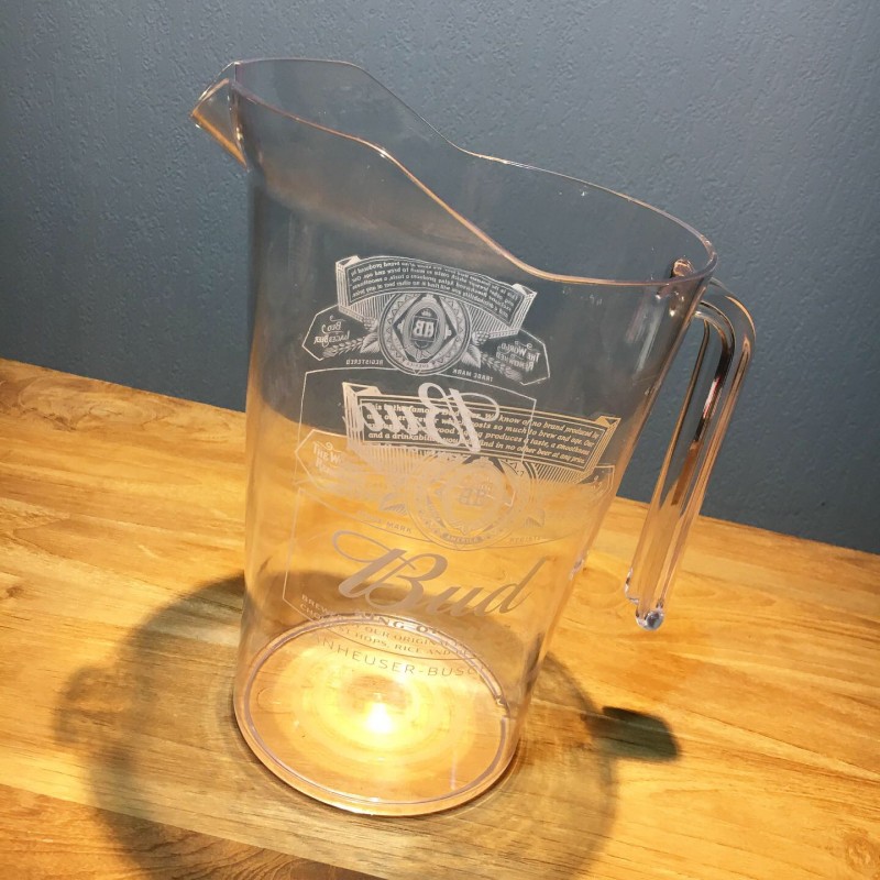 Set 6 glazen bier Bud 25cl + Pitcher