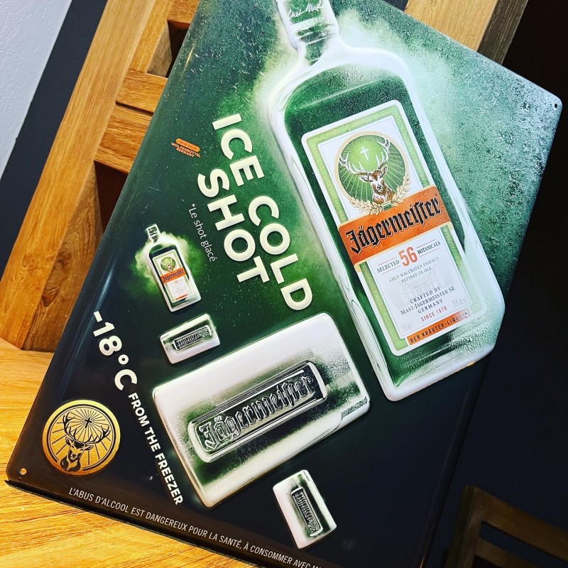 Metalen Plaat Jägermeister Ice cold shot