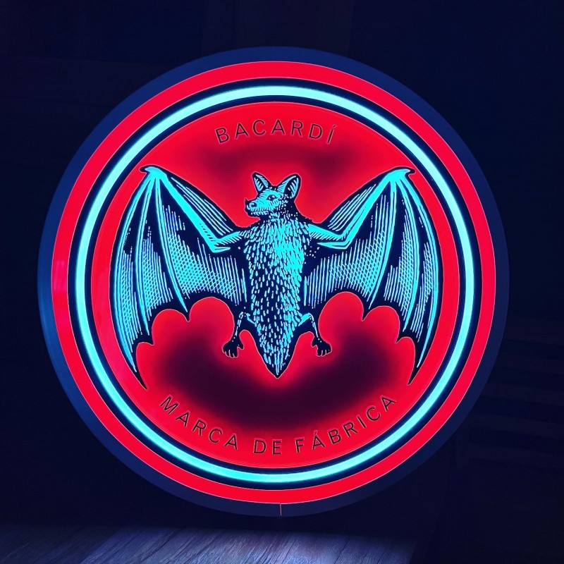 Illuminated Sign Bacardi Round shape LED