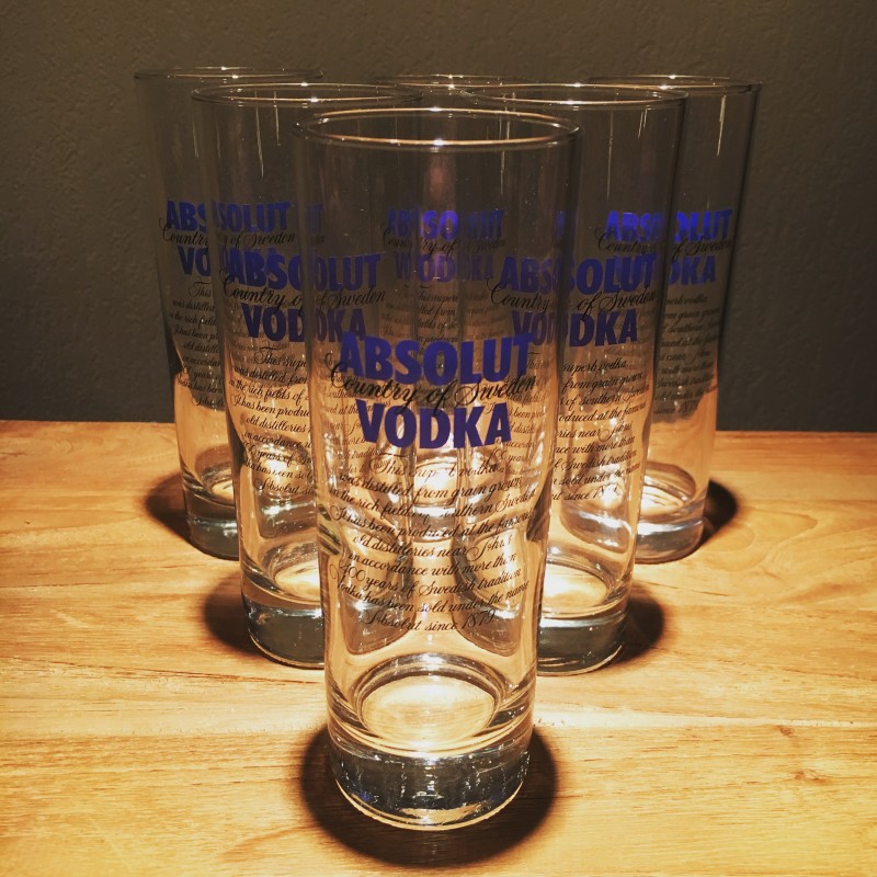 Glass Vodka Absolut Long drink